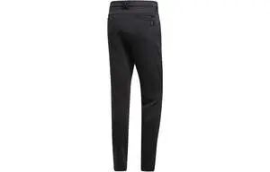 Adidas Solid Color Button Slim Fit Sports Pants Black