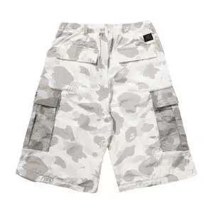 A BATHING APE X Clot Camo Detachable Cargo Pants - White