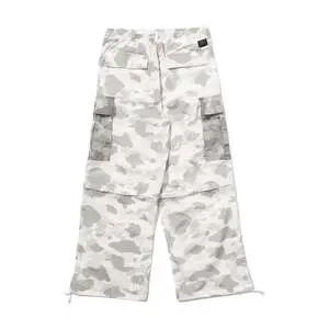 A BATHING APE X Clot Camo Detachable Cargo Pants - White