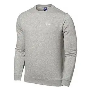 Nike Nike Club Ft French Terry Round Neck Pullover Gray Grey