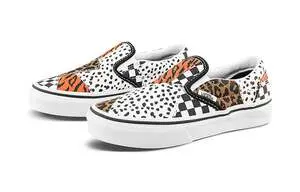 VANS Slip-on Patchwork Print Sneakers