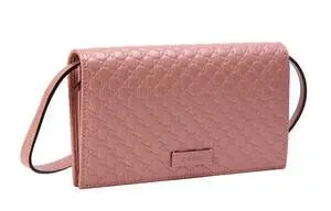 Gucci Embossed Leather Shoulder Bag - Pink