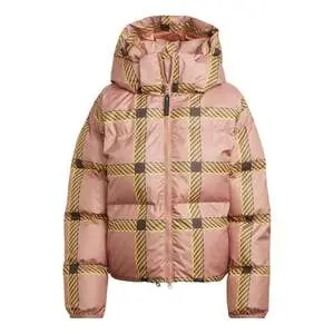 Adidas Puffer Jacket With Checked Print