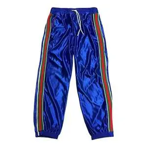 Gucci Shiny Jersey Pant With Web - Bluette/mix