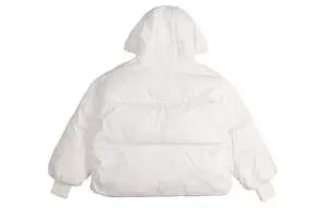 CONVERSE Short Down Fill Puffer Hooded Jacket - White