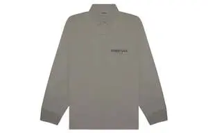 Fear Of God Fw20 Long Sleeve Polo Shirt 'cement