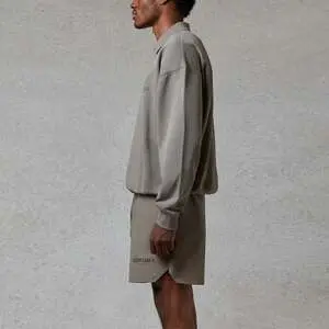 Fear Of God Fw20 Long Sleeve Polo Shirt 'cement