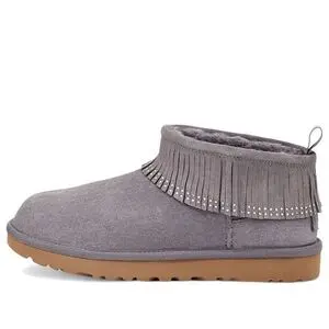 UGG Ultra Mini Fringe Bling Boots - Purple/grey