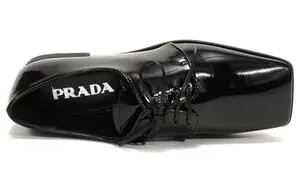 Prada Patent Lace-up Derby Shoes
