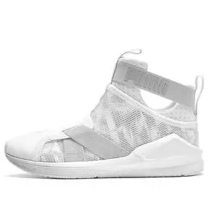 PUMA Fierce Strap Swan Mid Top Sneakers - White