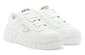 Prada Soft Padded Nappa Leather Lace-up Sneakers