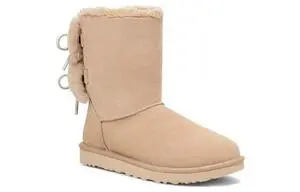 UGG Classic Double Bow Short Boot - Beige