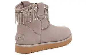 UGG Classic Mini Fringe Boots - Gray