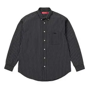 Supreme Fw25 Pinstripe Shirt - Black