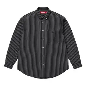 Supreme Fw25 Pinstripe Shirt - Black