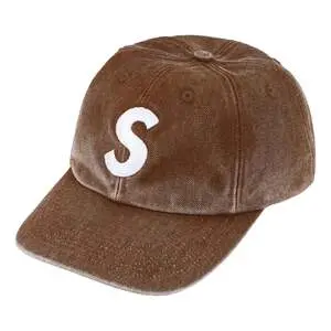 Supreme Pigment Coated S Logo 6-panel Cap - Brown
