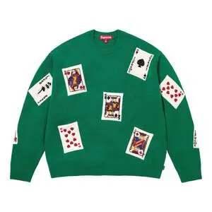 Supreme Fw25 Beaded Cards Sweater - Green