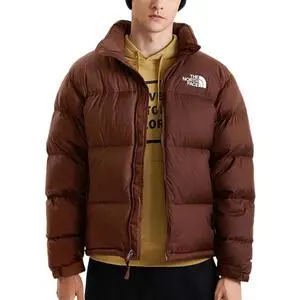 The North Face Fw22 1996 Retro Nuptse Jacket With Icon Logo - Brown