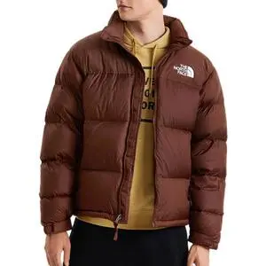 The North Face Fw22 1996 Retro Nuptse Jacket With Icon Logo - Brown