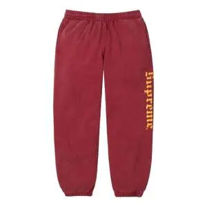 Supreme Fw25 Washed Old English Sweatpant - Cardinal