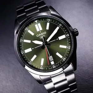Casio Dress Pointer Display Stainless Steel Watch