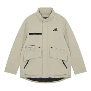 NEW BALANCE Logo Down Jacket - Beige/black