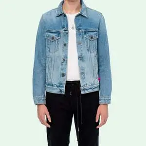 Off-White Spray Paint Graffiti Denim Jacket