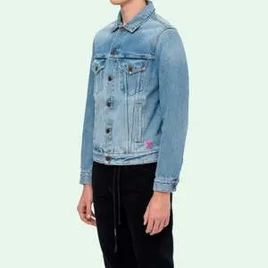 Off-White Spray Paint Graffiti Denim Jacket