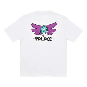 PALACE X Slap Magazine Crossover Angel Cartoon Graphic Print Short Sleeve T-shirt - White