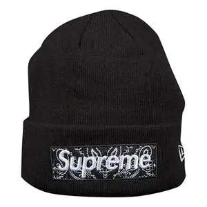 Supreme X New Era Box Logo Beanie - Black