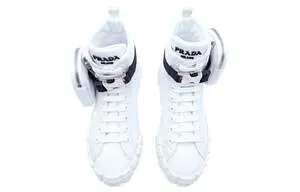 Prada Wheel Re-nylon High Top Sneakers