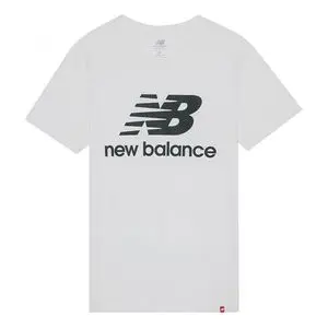 NEW BALANCE Round Neck Casual Fashion Classic Short Sleeve T-shirt - White