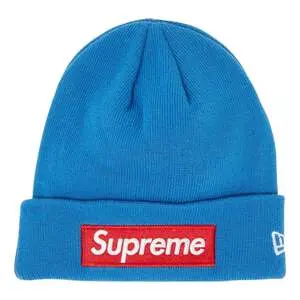 Supreme X New Era Box Logo Beanie - Blue