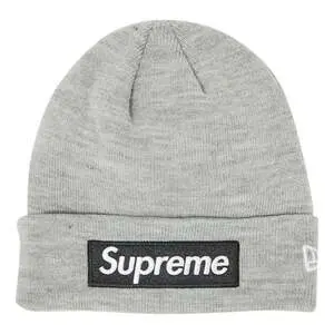 Supreme Supreme X New Era Box Logo Beanie Heather Grey