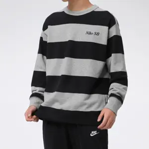 Nike Logo Stripe Crew Neck Long Sleeve Top