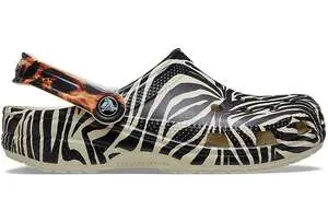 CROCS Classic Animal Print Clogs - White