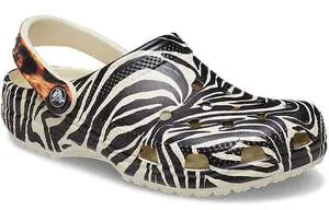 CROCS Classic Animal Print Clogs - White