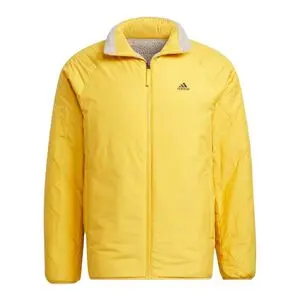 Adidas Sherpa Reversible Padded Jacket - Yellow/grey