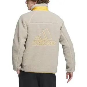 Adidas Sherpa Reversible Padded Jacket - Yellow/grey