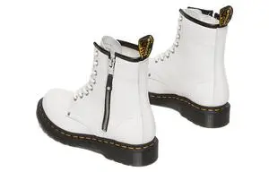 Dr. Martens 1460 Double Zip Leather Lace Up Boots - White