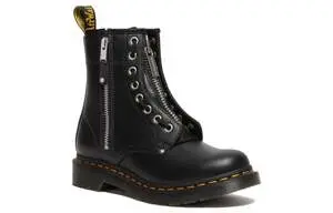 Dr. Martens 1460 Double Zip Leather Boots - Black