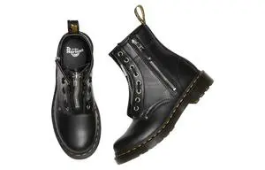 Dr. Martens 1460 Double Zip Leather Boots - Black