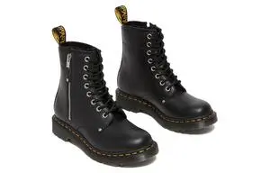 Dr. Martens 1460 Double Zip Leather Boots - Black