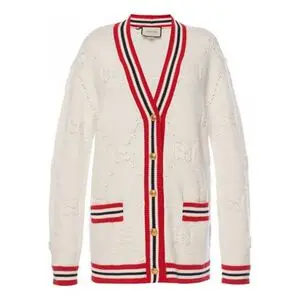 Gucci Sylvie Web Knit Cardigan - White