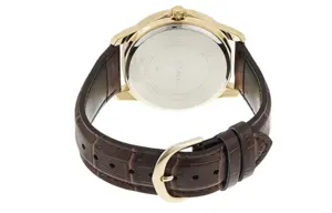 Casio Couple Quartz Analog Watches With Leather Straps - White