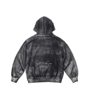 Supreme X Mm6 Maison Margiela Foil Box Logo Hoodie - Black/grey