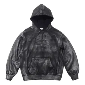 Supreme X Mm6 Maison Margiela Foil Box Logo Hoodie - Black/grey