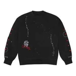 TRAVIS SCOTT Cactus Jack Fw22 Stitched Crewneck - Black