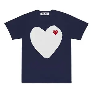 Play Comme Des Garcon Large Heart Logo T-shirt - Navy