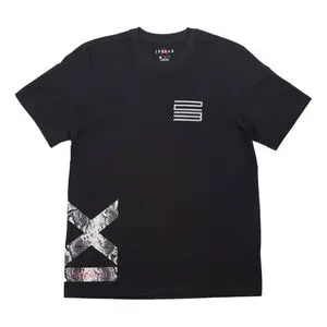 JORDAN Air Jordan 11 Snakeskin Tee Snake Pattern Short Sleeve Black Black